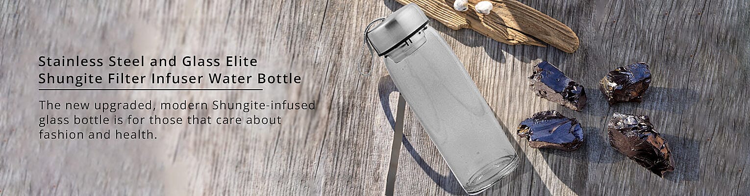 Buy Rose Gold Color Stainless Steel and Glass Elite Shungite Filter ...