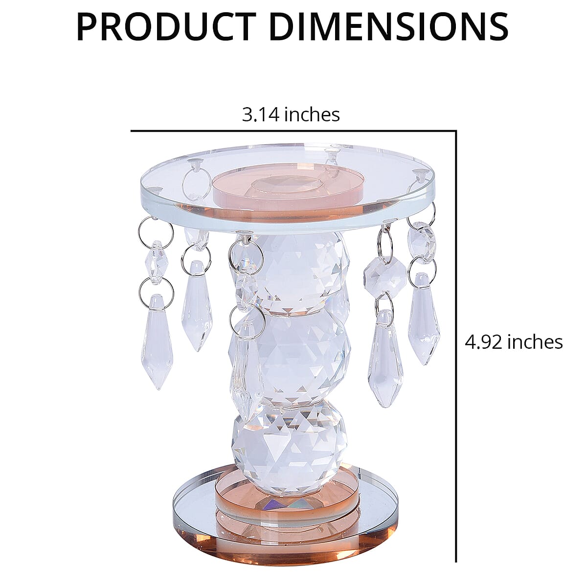 Buy Champagne 3 Ball Chandelier Pillar Stand at ShopLC.
