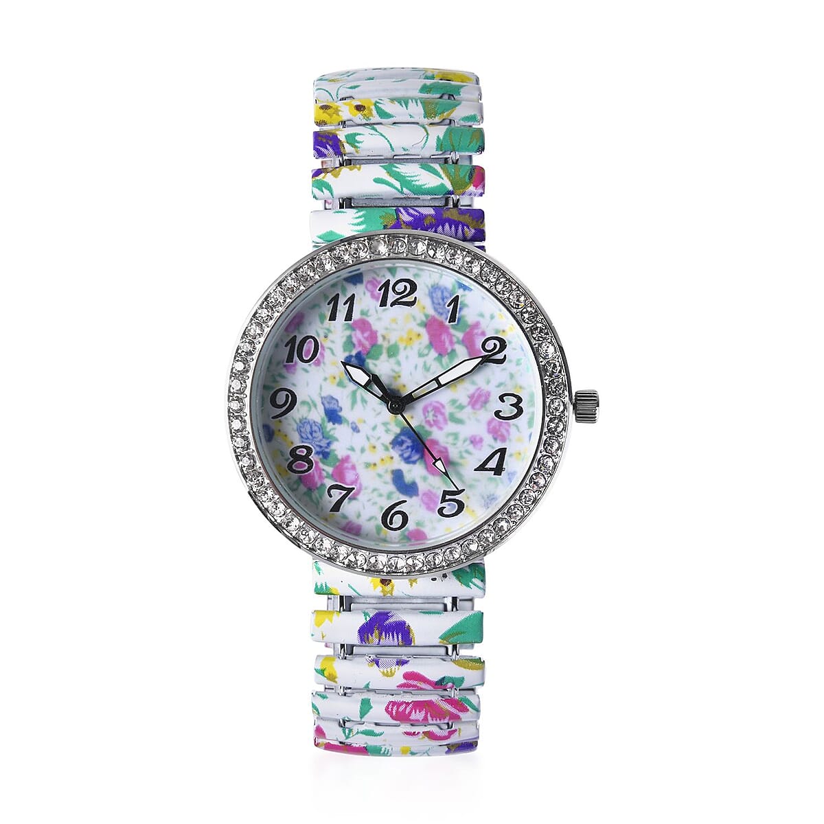 Buy STRADA Austrian Crystal Japanese Movement Bangle Watch with White ...
