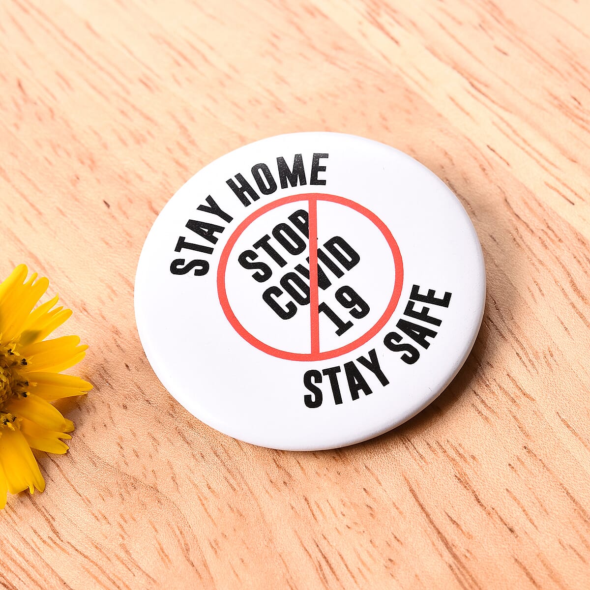 Buy Stay Home Stay Safe Stop Button Pin | Brooch Pin | Button Badge ...