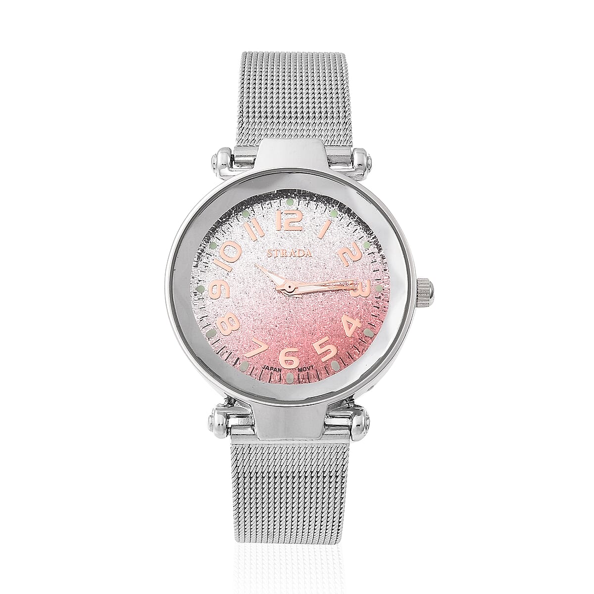 Buy STRADA Austrian Crystal Japanese Movement Water Resistant Pink ...