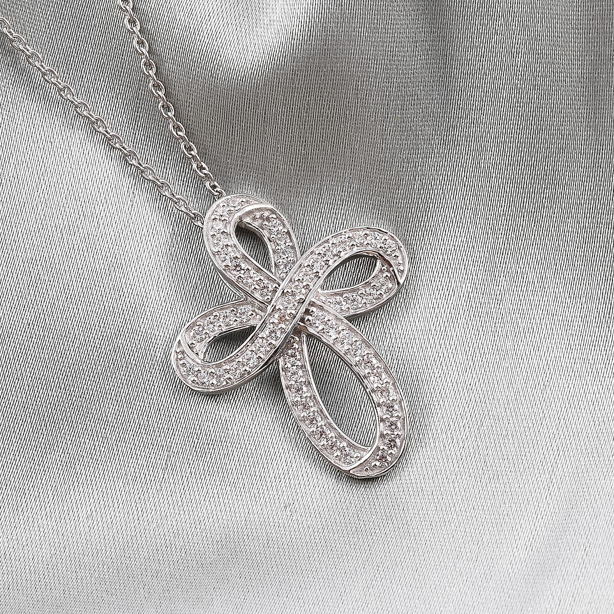 Buy Lustro Stella Made with Finest CZ Infinity Cross Pendant Necklace ...