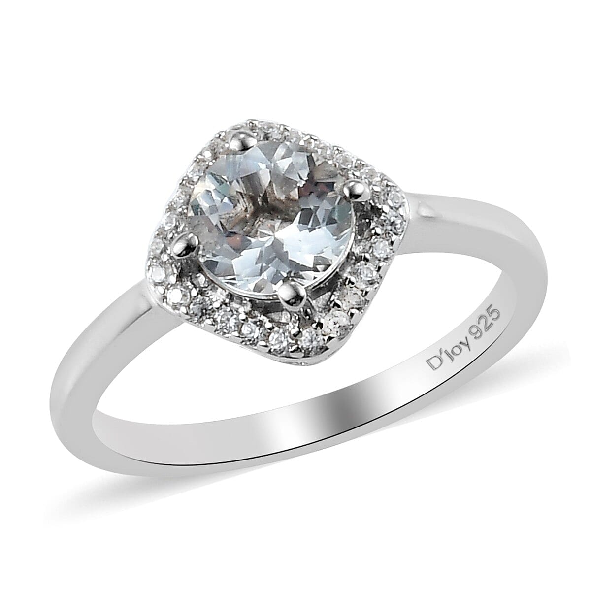 Buy Brazilian Goshenite and Zircon Fancy Ring in Platinum Over Sterling ...