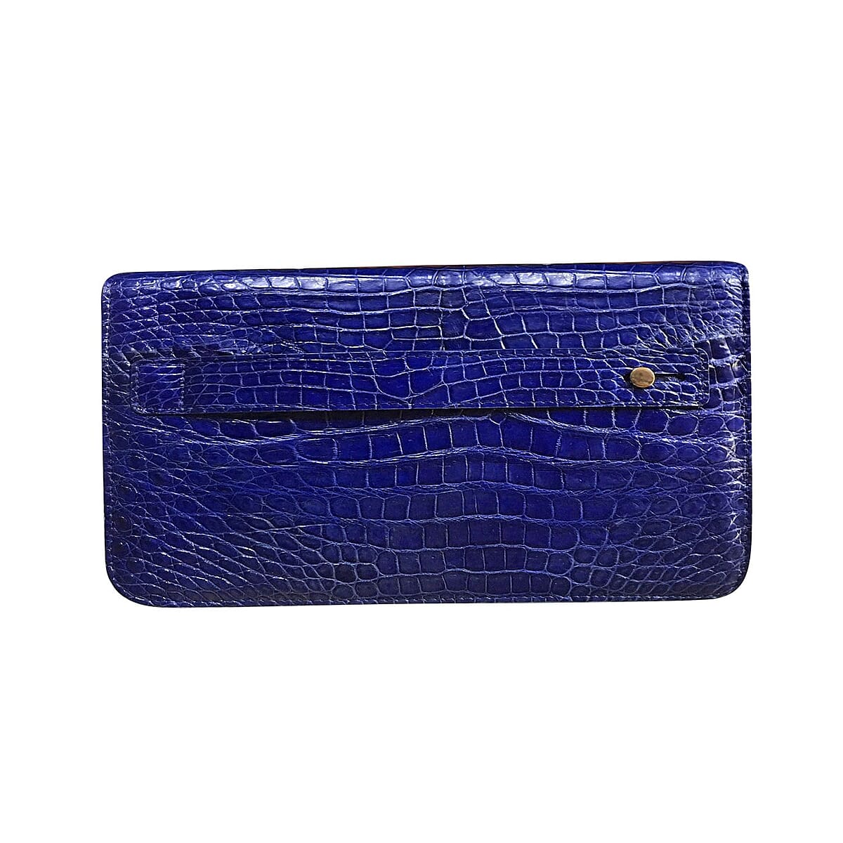 Buy Grand Pelle Genuine Crocodile Leather Navy Long Wallet at ShopLC.