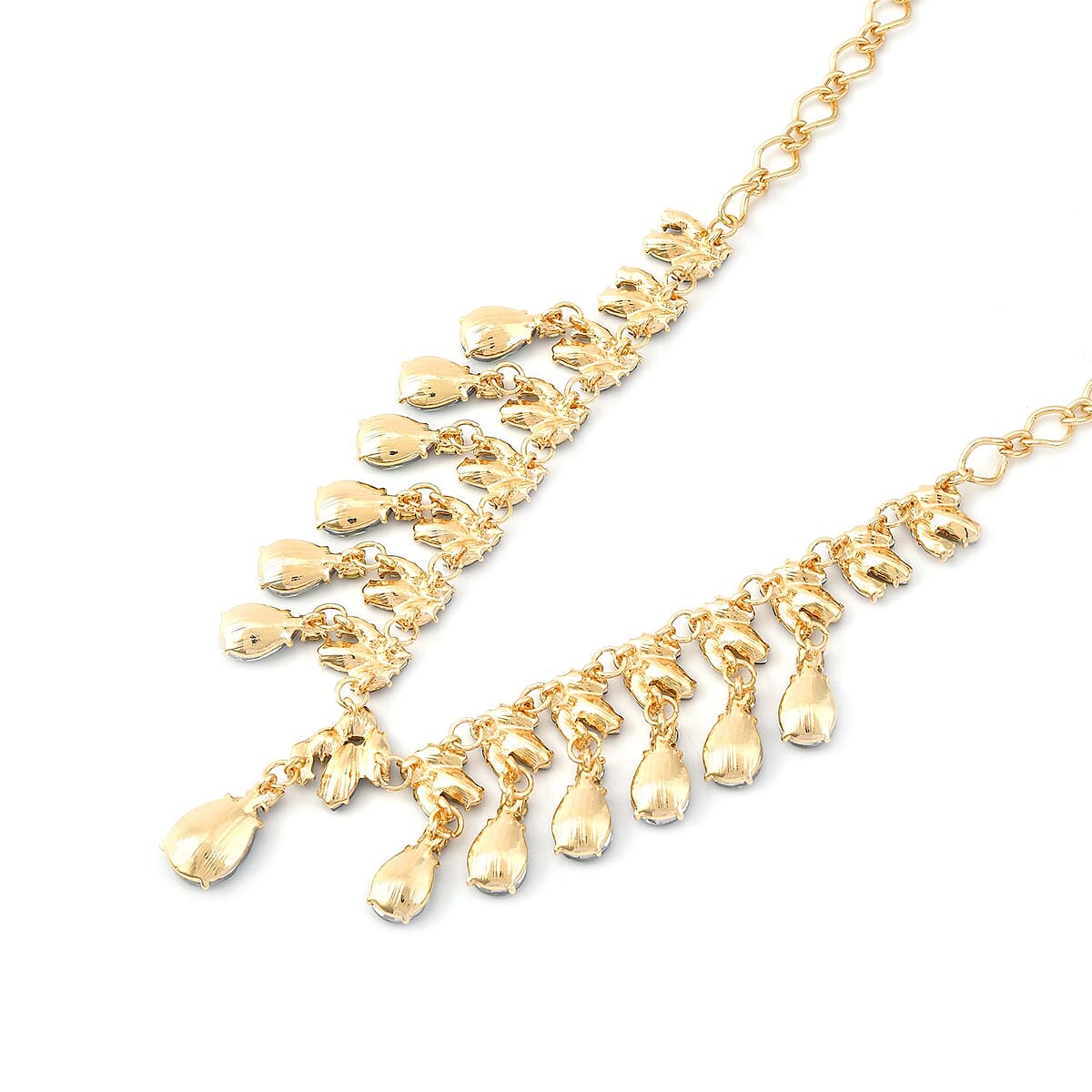 Buy Simulated Magic Color Sapphire and Multi Austrian Crystal Earrings and Necklace 20-22 Inches ...