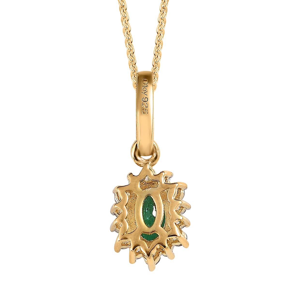 Buy AAA Kagem Zambian Emerald and Brown and White Zircon Sunburst ...