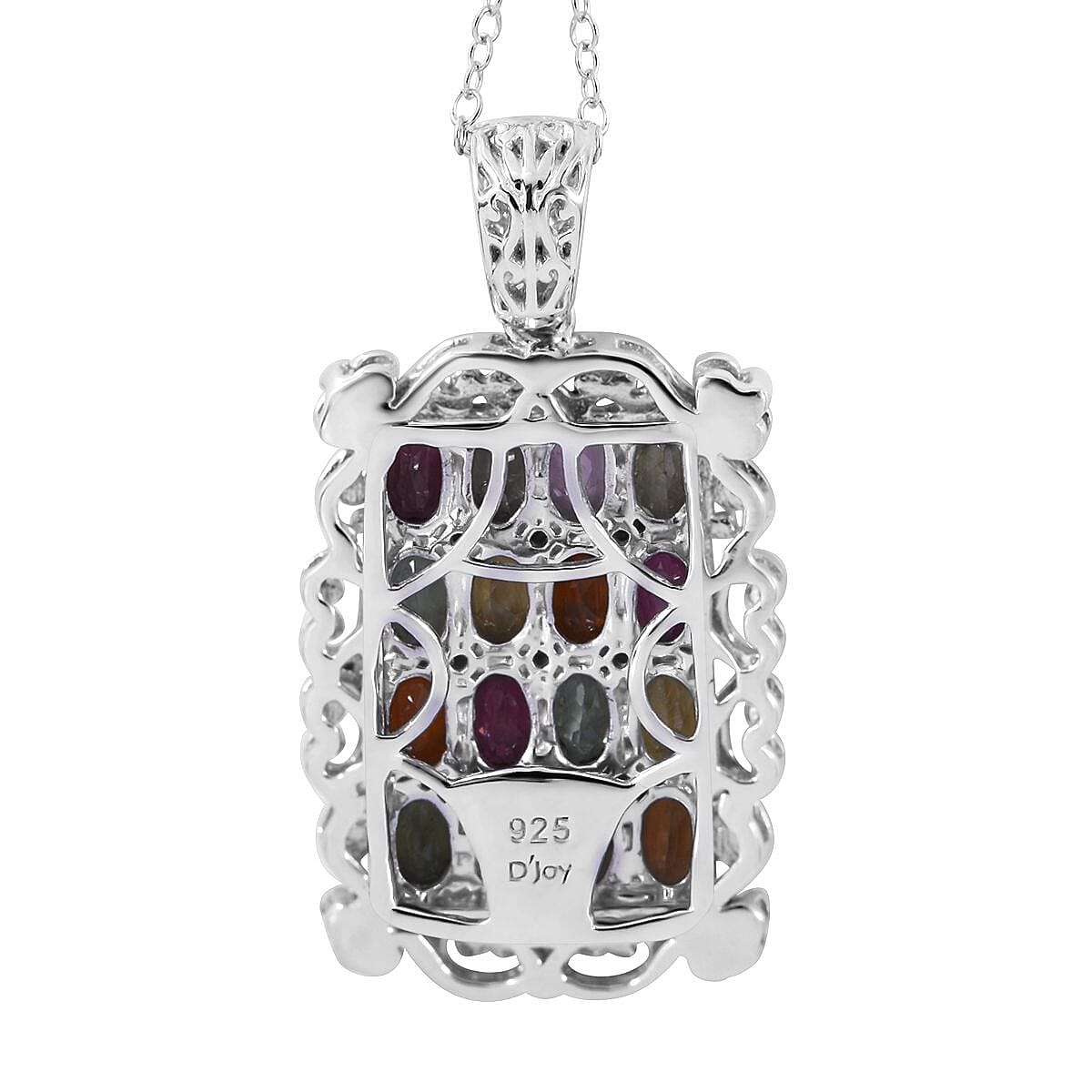 Buy Doorbuster Multi Tourmaline, White Zircon Elongated Pendant ...