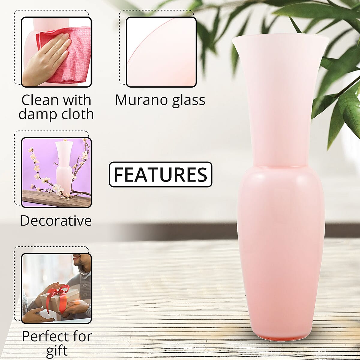 Buy CIPRIA Baby Pink Vase at ShopLC.