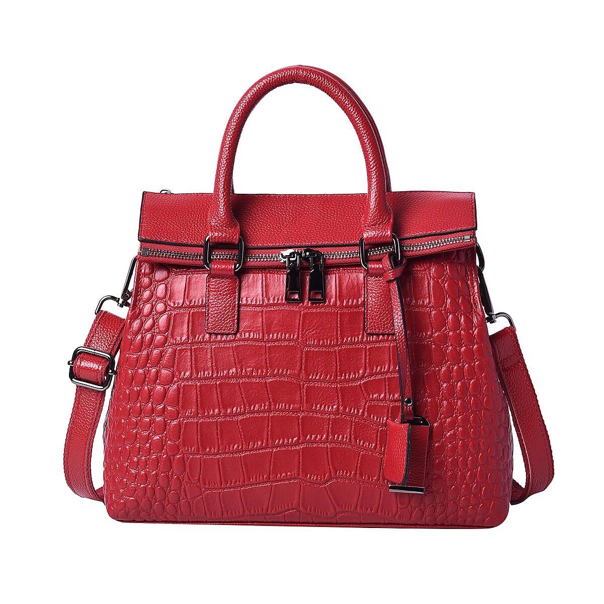 Buy Hong Kong Closeout Collection Dark Red Crocodile Embossed Pattern ...