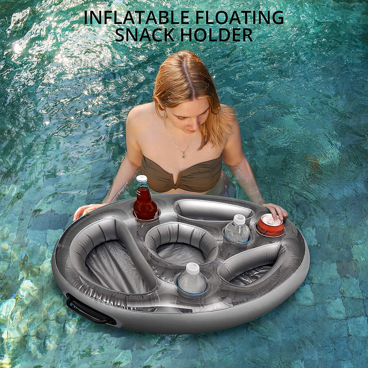 Mothers Day Jewelry Inflatable Floating Snack Holder With 8 Storage Holes At Shoplc