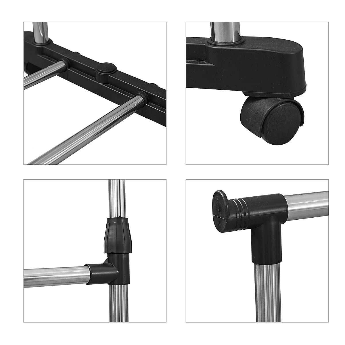 Buy Double Rail Adjustable Rack with 4 Pulley at ShopLC.