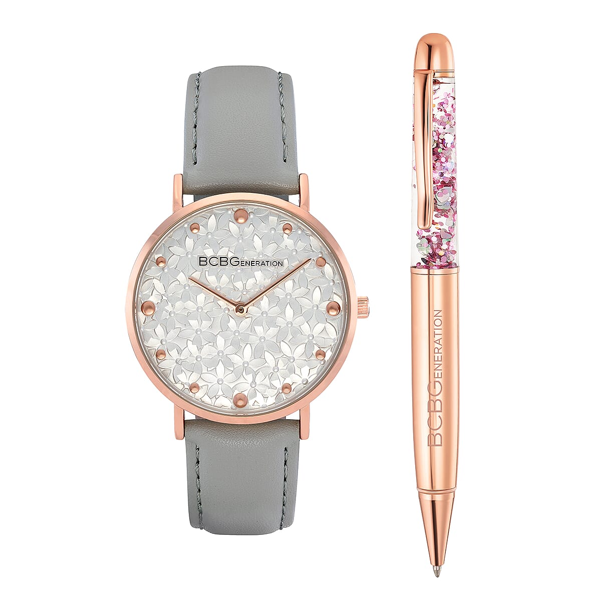 Buy BCBGeneration Japanese Movement Gray Adjustable Vegan Leather Watch ...