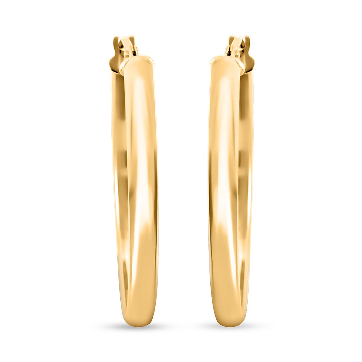 Buy Maestro Gold Collection Italian Polished Hoop Earrings in 10K ...
