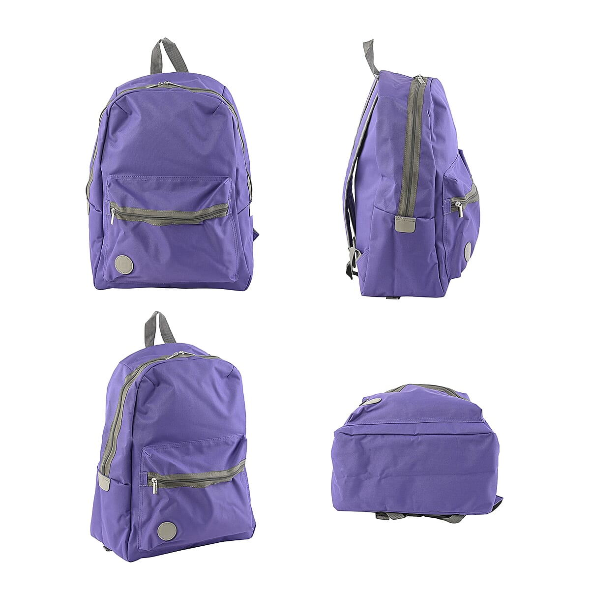 Buy Purple Dual Compartment Backpack at ShopLC.