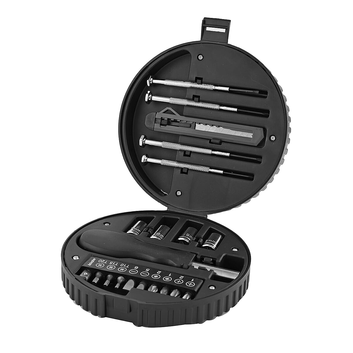 Buy Tire Shape Tool Set (1 Screwdriver Handle, 9 Bits, 1 Socket Adapter ...