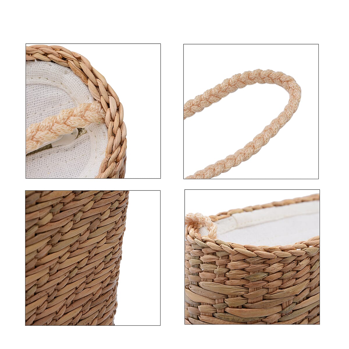 Buy Eco Friendly Reed Handwoven Shoulder Bag with Nylon Handle at ShopLC.