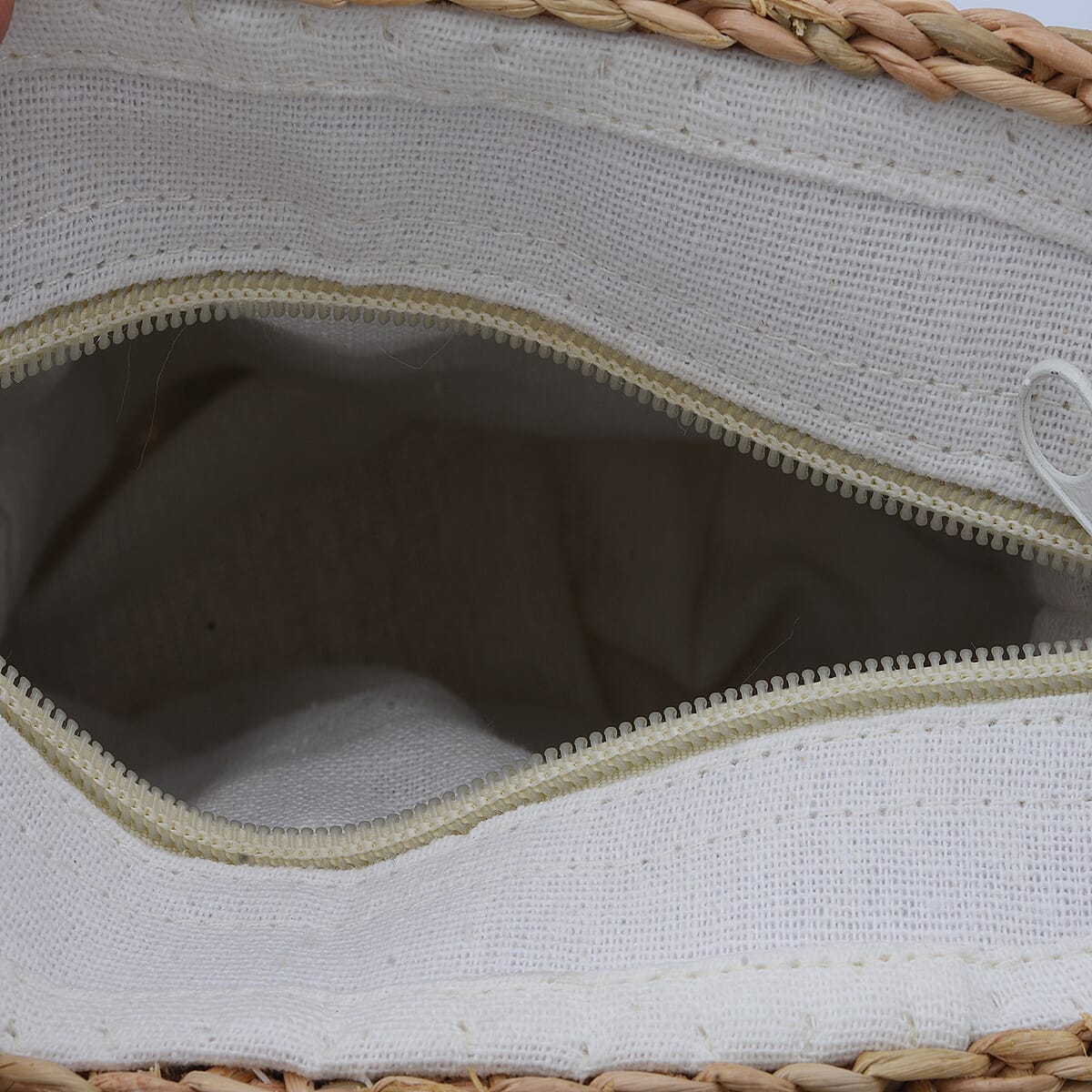 Buy Eco Friendly Reed Handwoven Shoulder Bag with Nylon Handle at ShopLC.