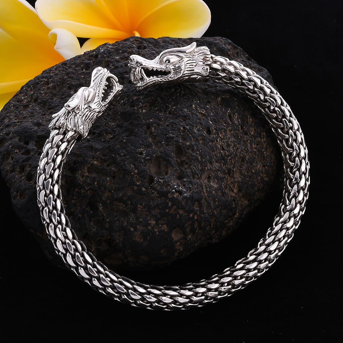 Buy BALI LEGACY Sterling Silver Dragon Head Cuff Bracelet at ShopLC.