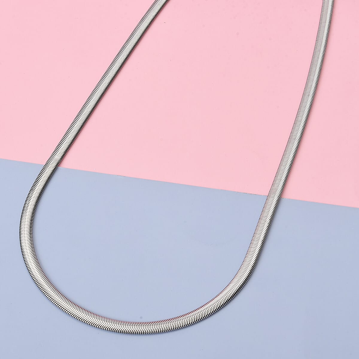 Buy Flat Snake Necklace 26-30 Inches in Stainless Steel 21.40 Grams at ...