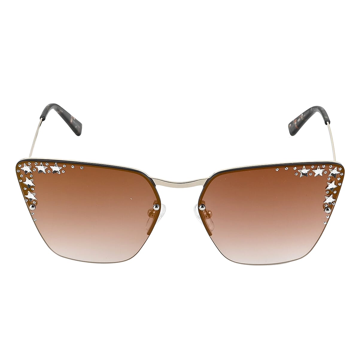 Buy Nicole Miller Shiny Gold Rouen Crystal Embellished Runway ...