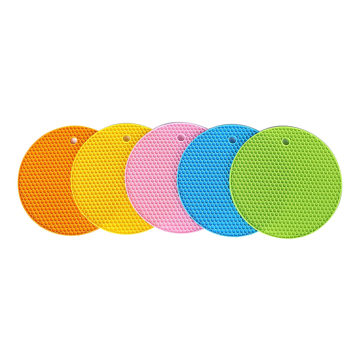 Buy Set of 5 Multi Color Silica Gel Honeycomb Texture Pad at ShopLC.