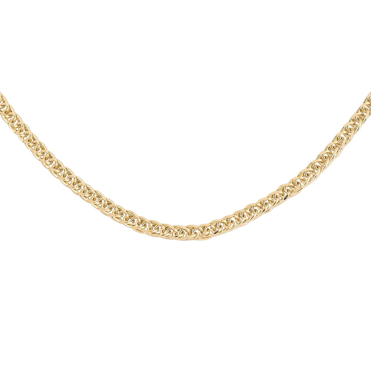Buy 14K Yellow Gold 1.35mm Triple Spiga Wheat Chain Necklace 18 Inches ...