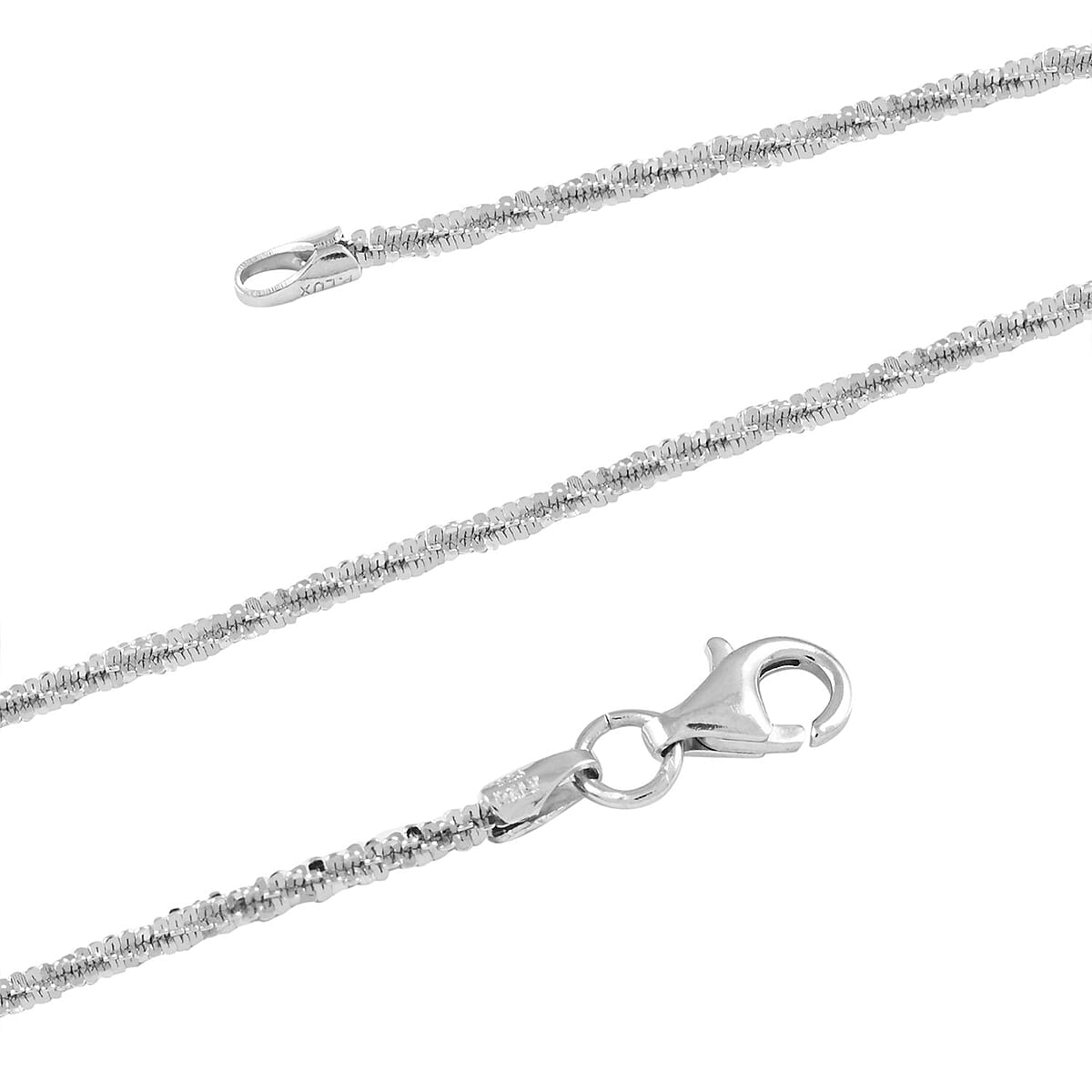 Buy Ankur Treasure Chest Italian Rhodium Over Sterling Silver Roc Chain ...