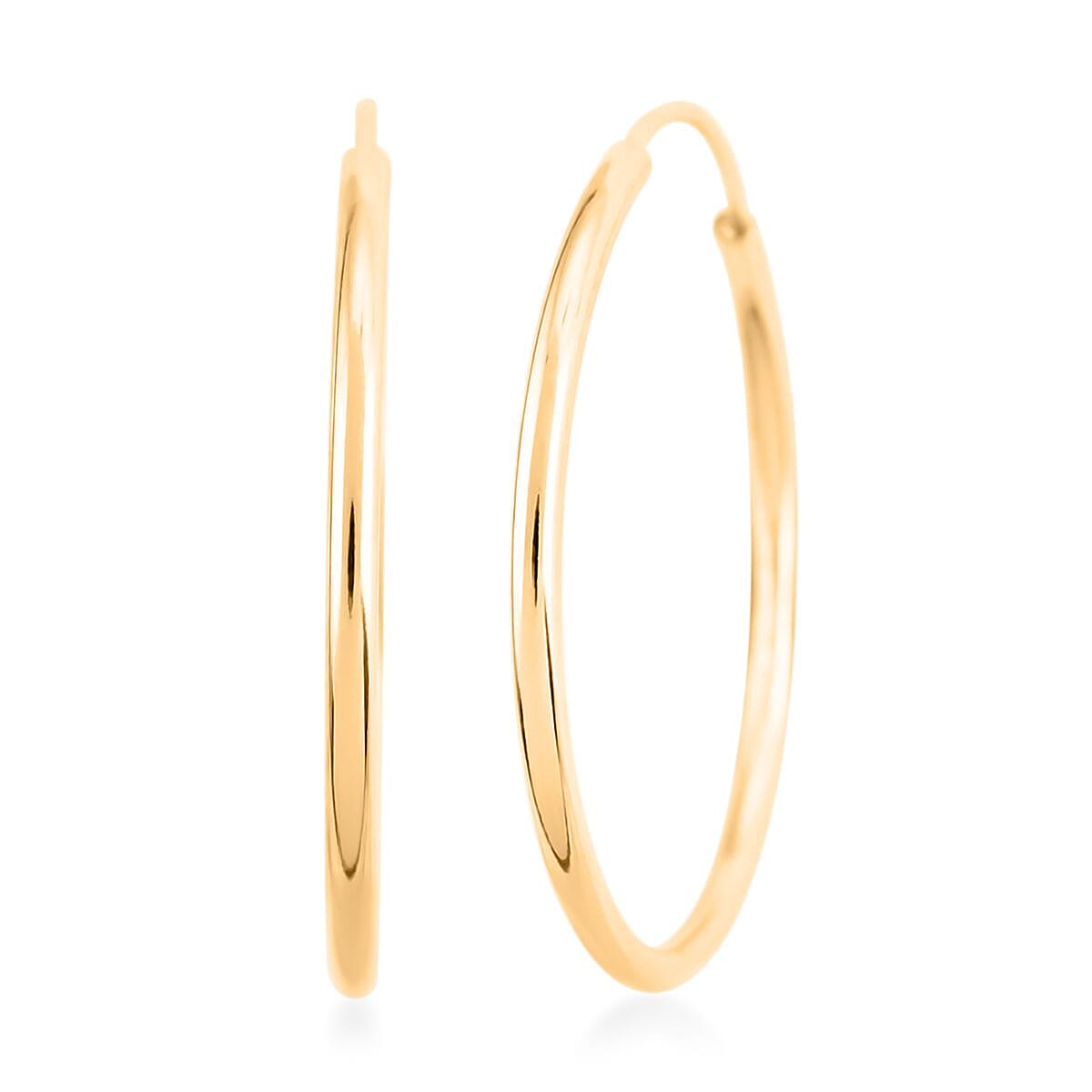 Buy 14K Yellow Gold Endless 18mm Hoop Earrings at ShopLC.