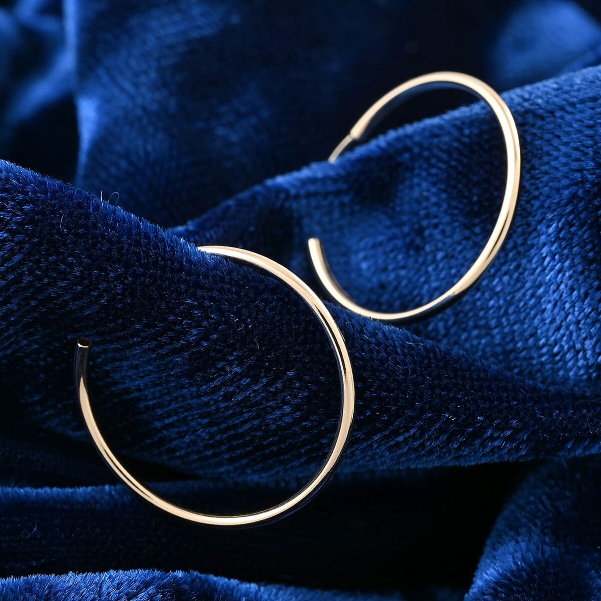 Buy 14K Yellow Gold Endless 18mm Hoop Earrings at ShopLC.