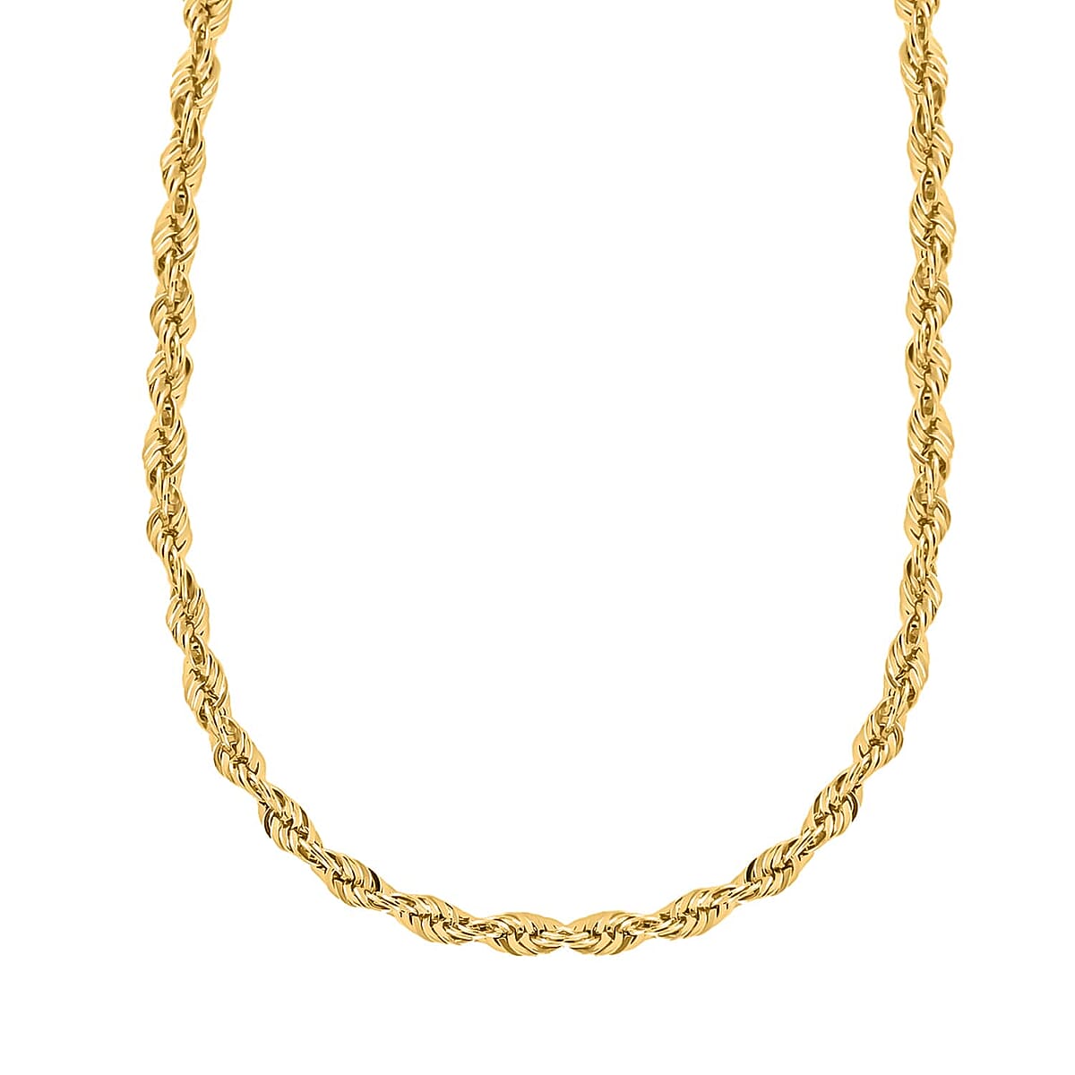 Buy 10K Yellow Gold Rope Necklace, Gold Chain, Gold Necklace For Women ...