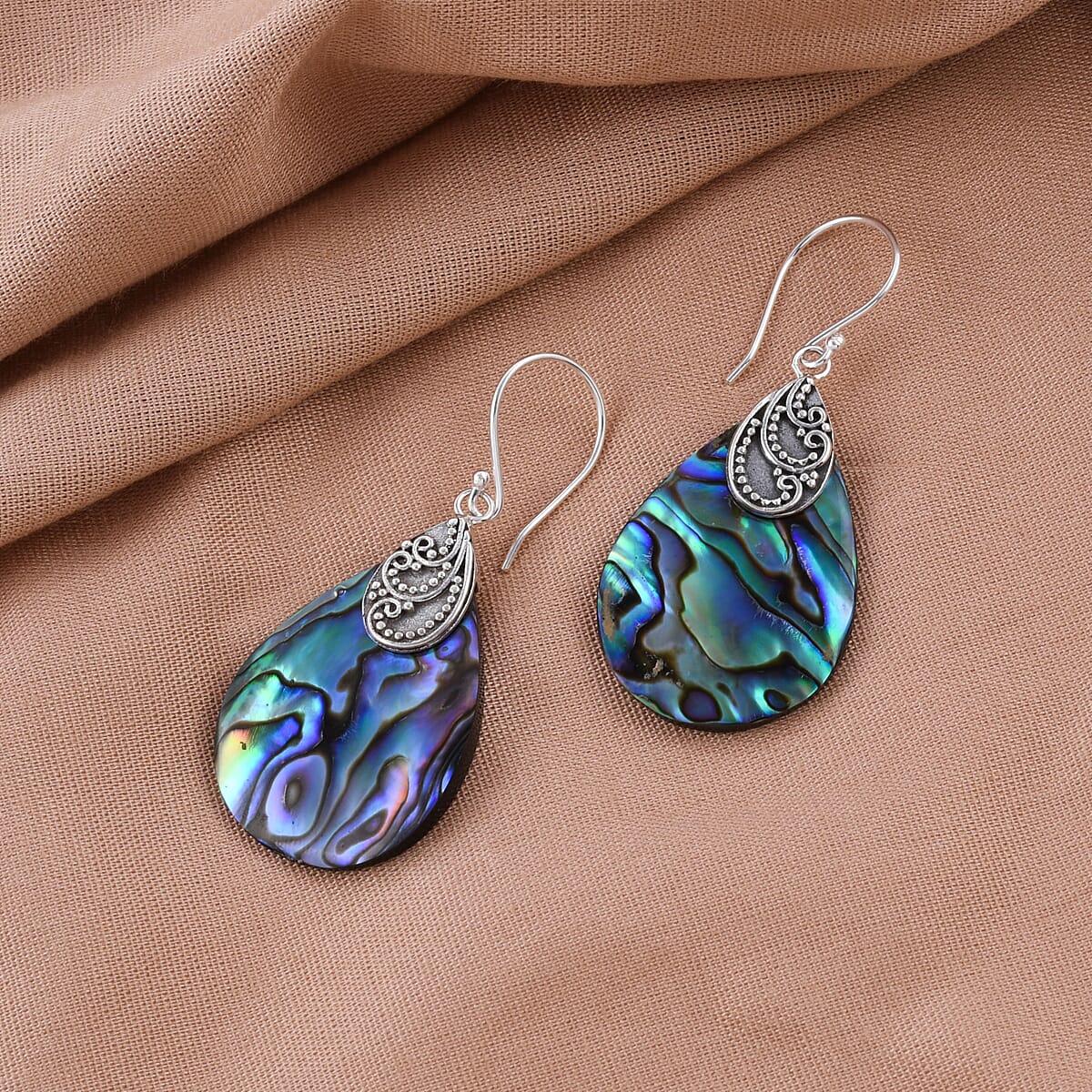 Buy Abalone Shell Earrings in Sterling Silver at ShopLC.