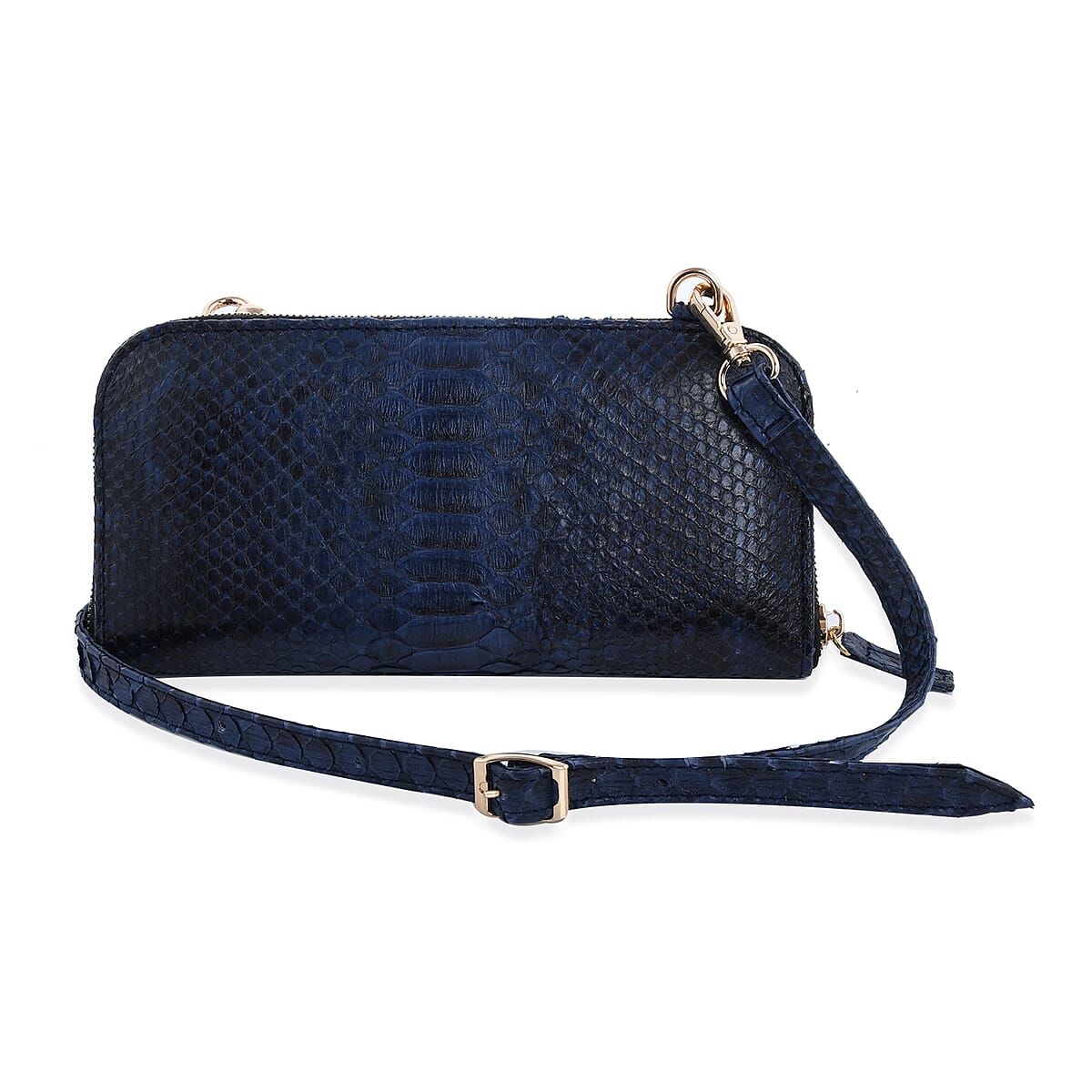 Buy The Grand Pelle Handcrafted 100% Genuine Python Leather Navy Blue ...