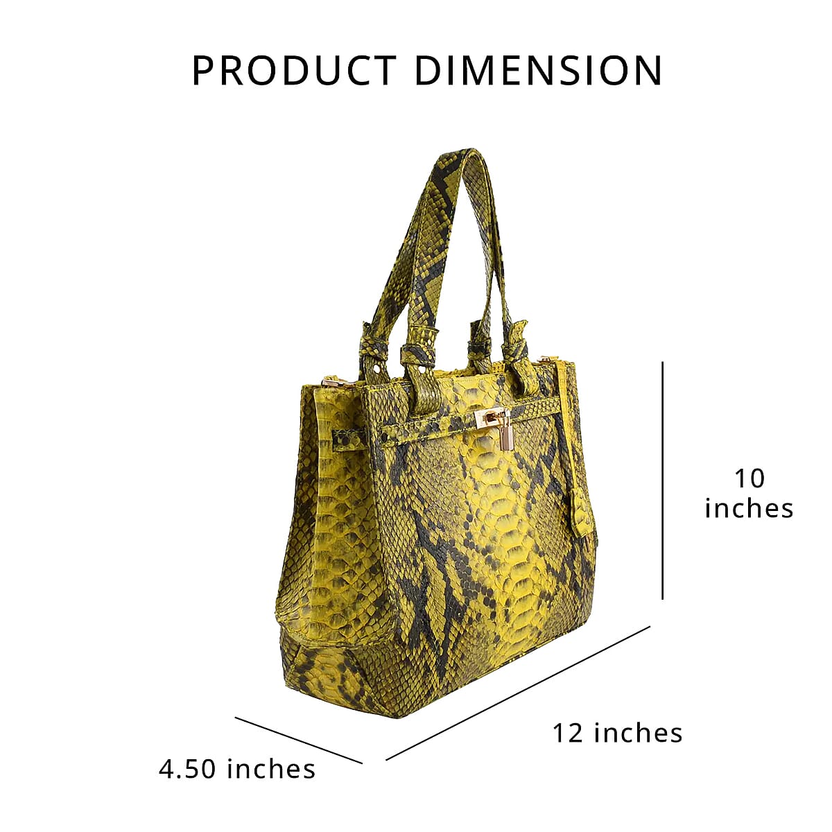 Buy The Pelle Collection Handmade 100% Genuine Python Leather Tote Bag ...