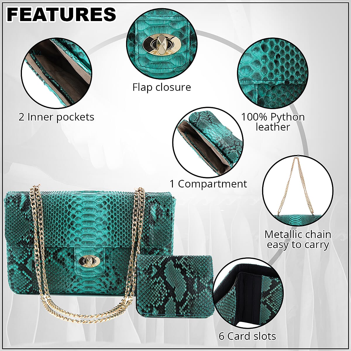 Buy Grand Pelle Python Collection Handmade 100% Genuine Python Leather ...