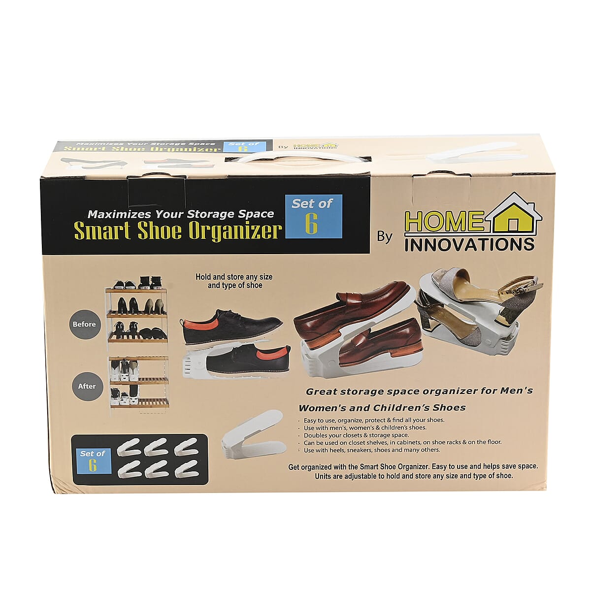Buy Home Innovations Set of 6 Smart Shoe Organizer at ShopLC.