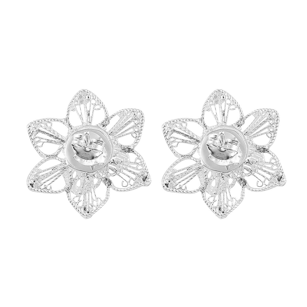 Buy ARTISTRY Tarakashi Collection Floral Earrings in Sterling Silver 6. ...