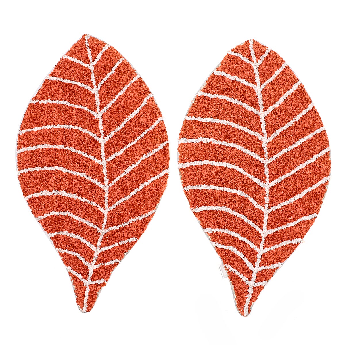 Buy Set of 2 Cotton Leaf Shape Mat at ShopLC.