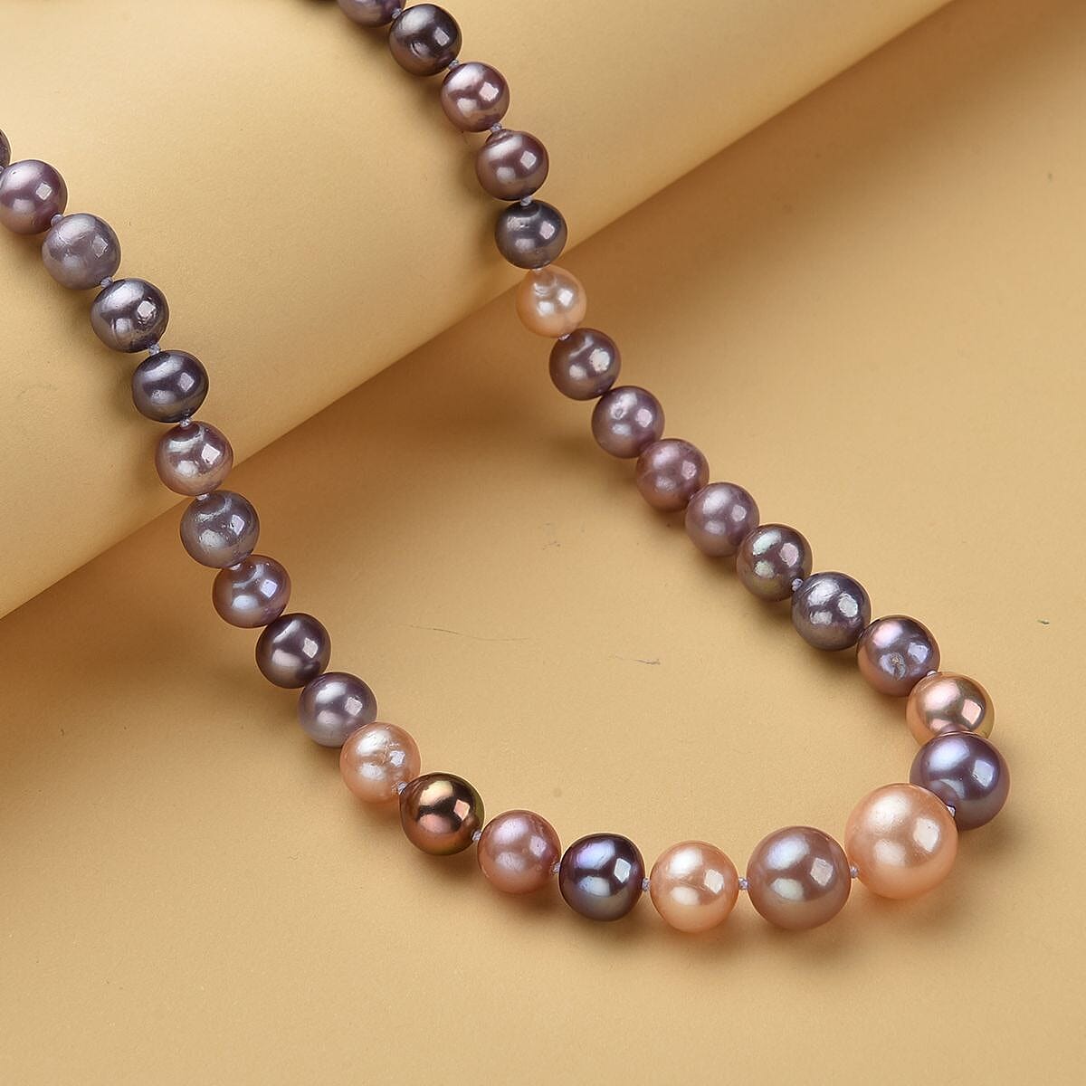 Buy Purple Edison Pearl Necklace 20 Inches with Magnetic Lock in ...