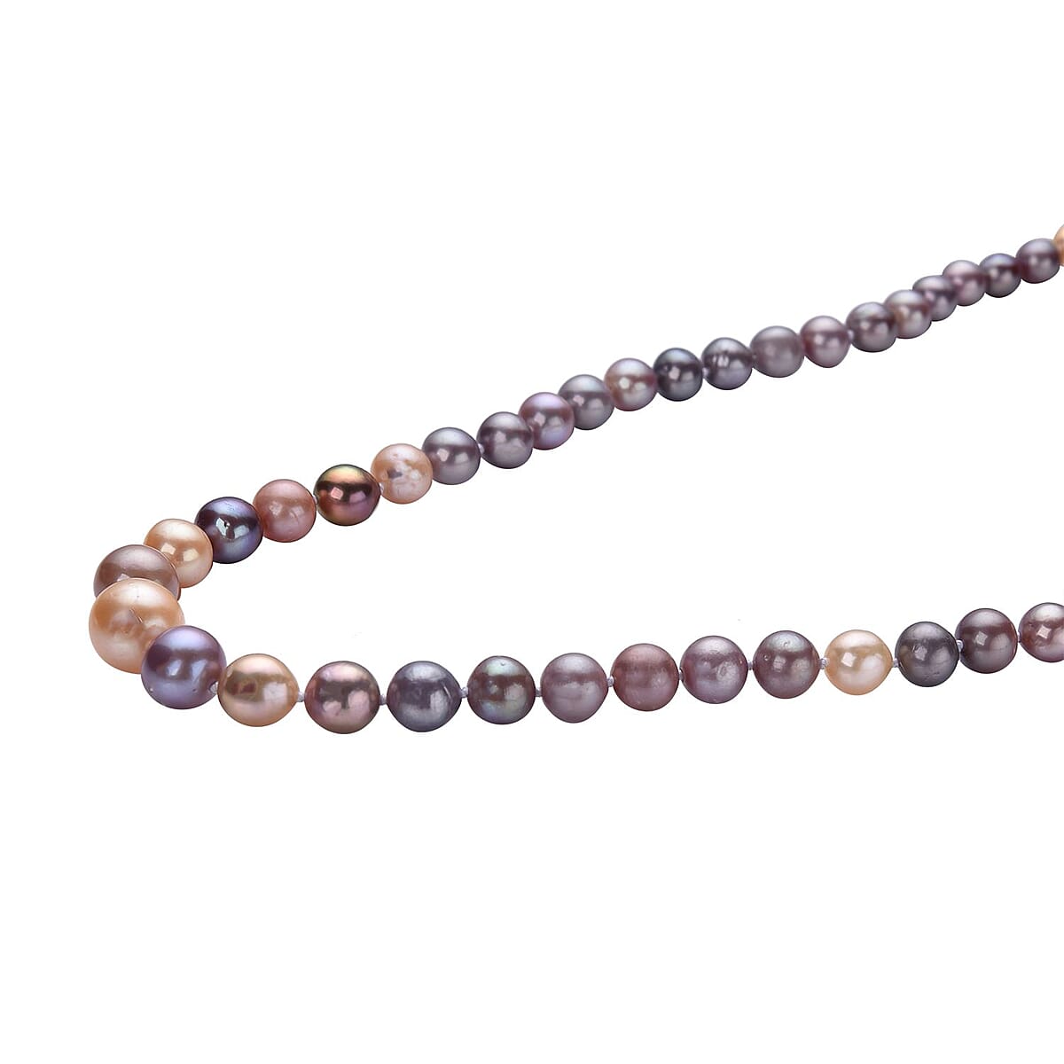 Buy Purple Edison Pearl Necklace 20 Inches with Magnetic Lock in ...