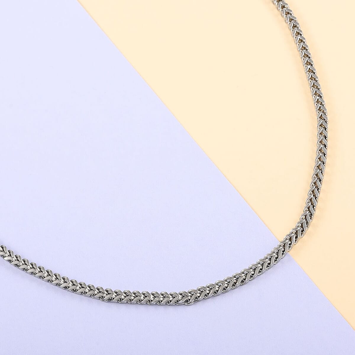 Buy 3.3mm Franco Box Necklace (24 Inches) in Stainless Steel , Tarnish ...