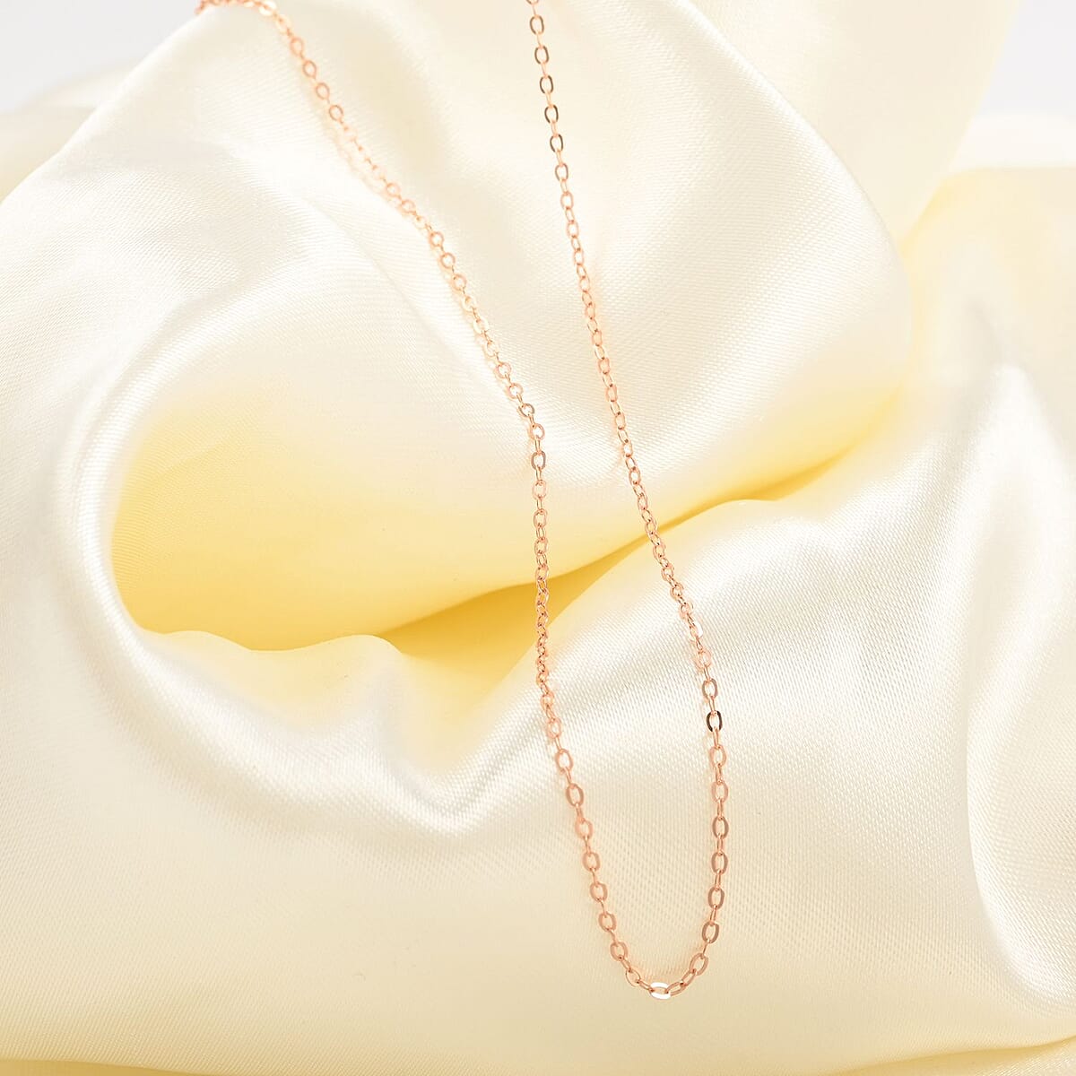 Buy Italian 14K RG Over Sterling Silver 5mm Flat Rolo Chain 18 Inches 0 ...