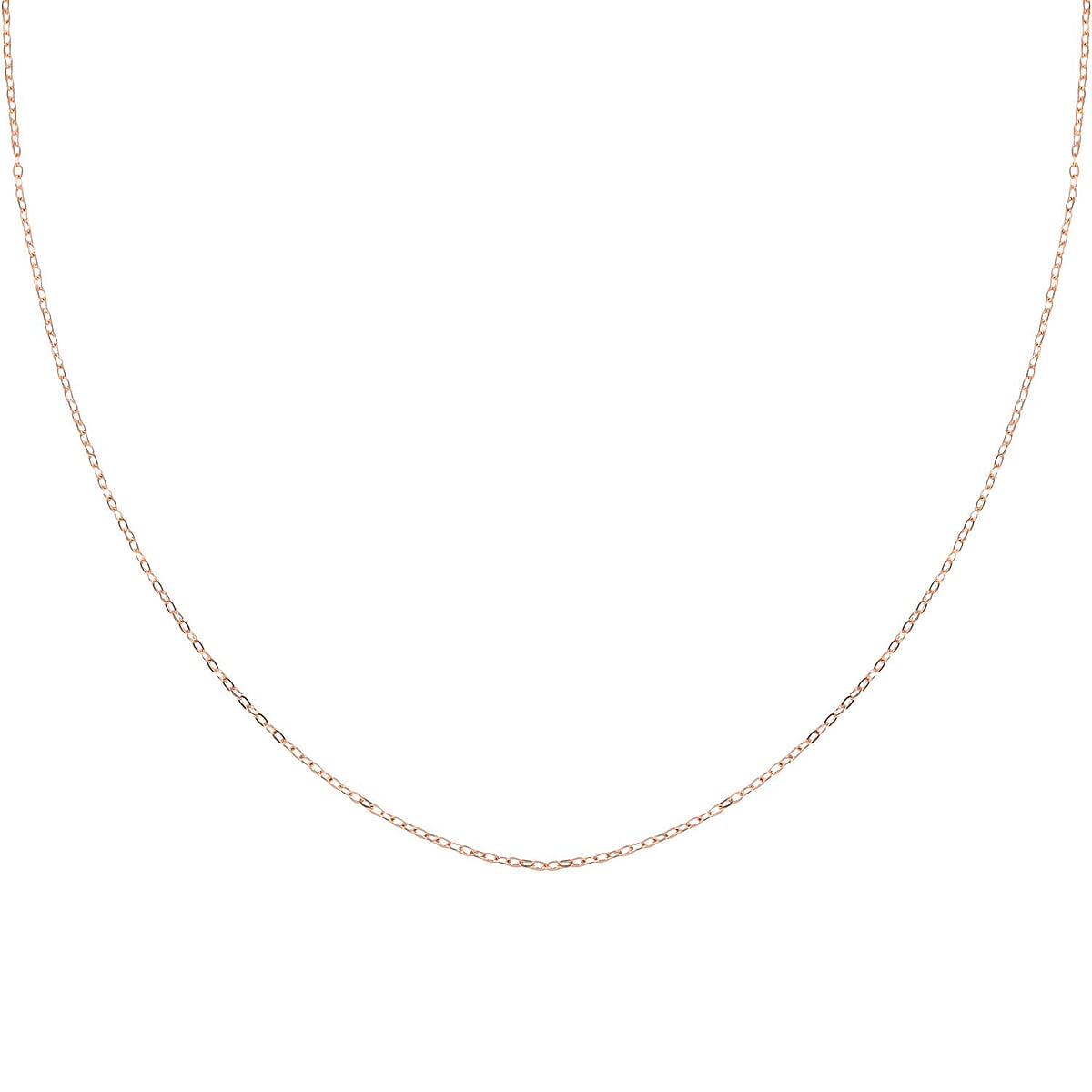 Buy Italian 14K RG Over Sterling Silver 5mm Flat Rolo Chain 18 Inches 0 ...