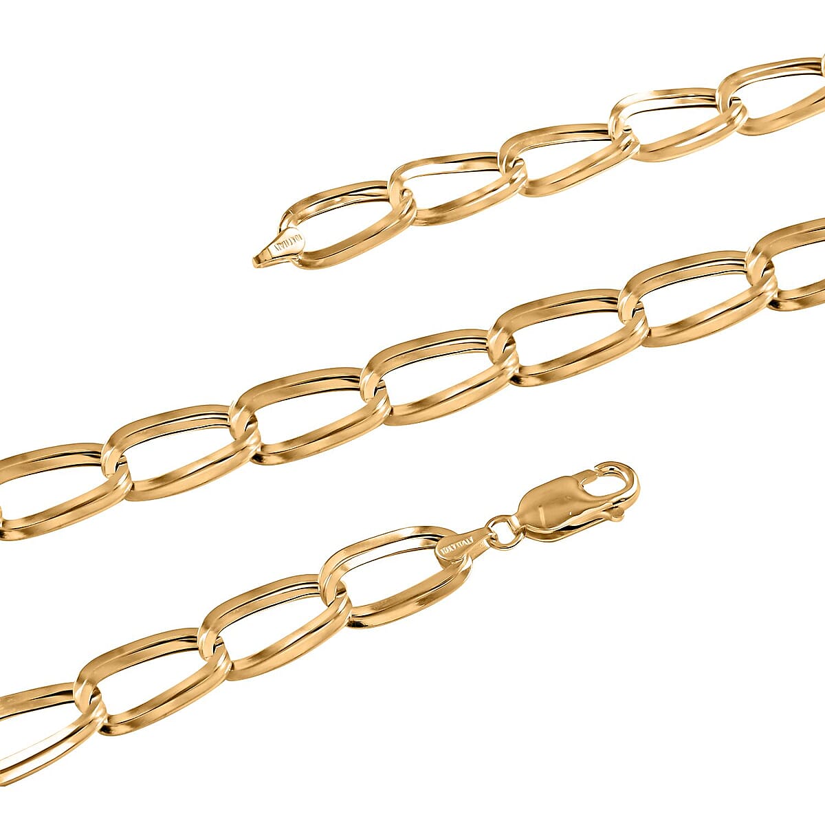 Buy Maestro Gold Collection Italian 10K Yellow Gold Double Link ...