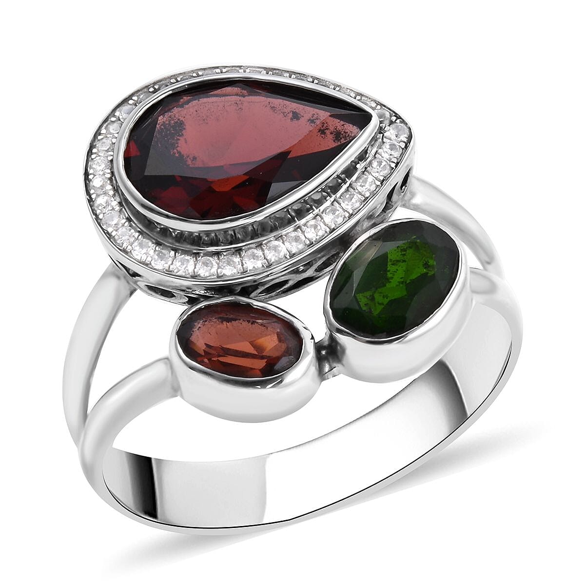 Buy BALI LEGACY Niassa Ruby, Multi Gemstone Ring in Sterling Silver ...