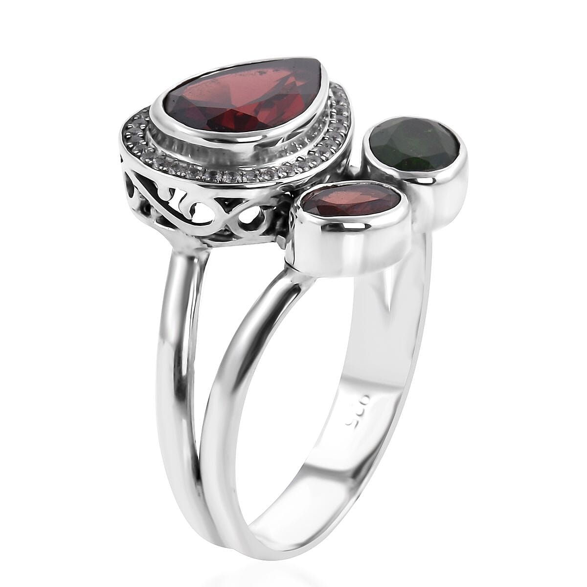 Buy BALI LEGACY Niassa Ruby, Multi Gemstone Ring in Sterling Silver ...