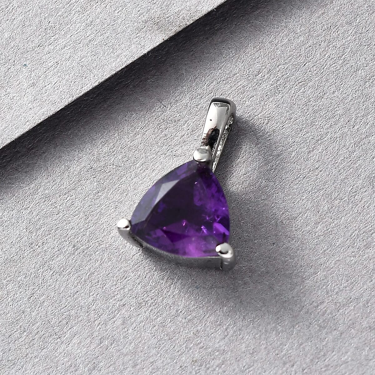 Buy Amethyst Solitaire Pendant in Stainless Steel 1.00 ctw , Tarnish ...