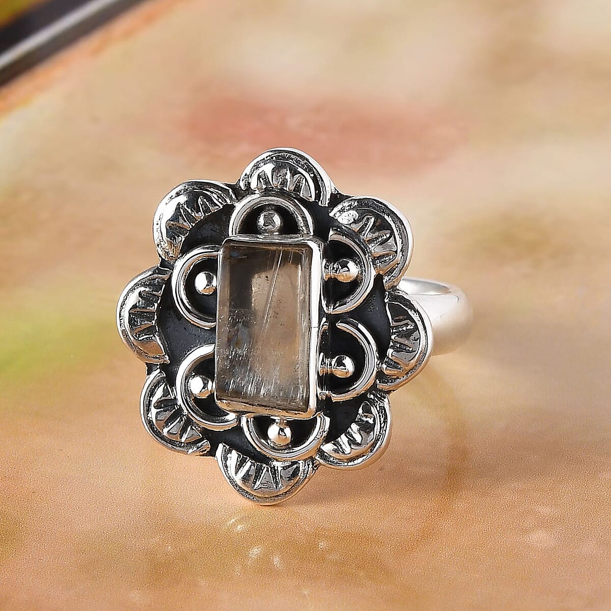 Buy Artisan Crafted Rough Cut Turkizite Ring in Sterling Silver 2.50 ...