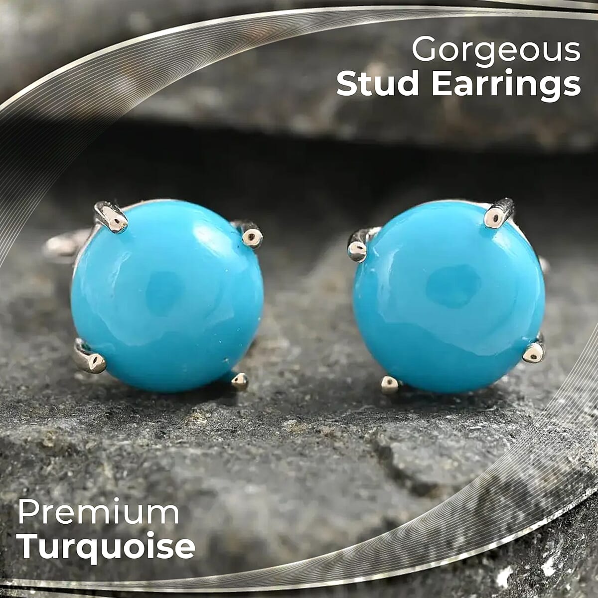Buy Luxoro AAA Sleeping Beauty Turquoise Earrings, Turquoise Stud ...