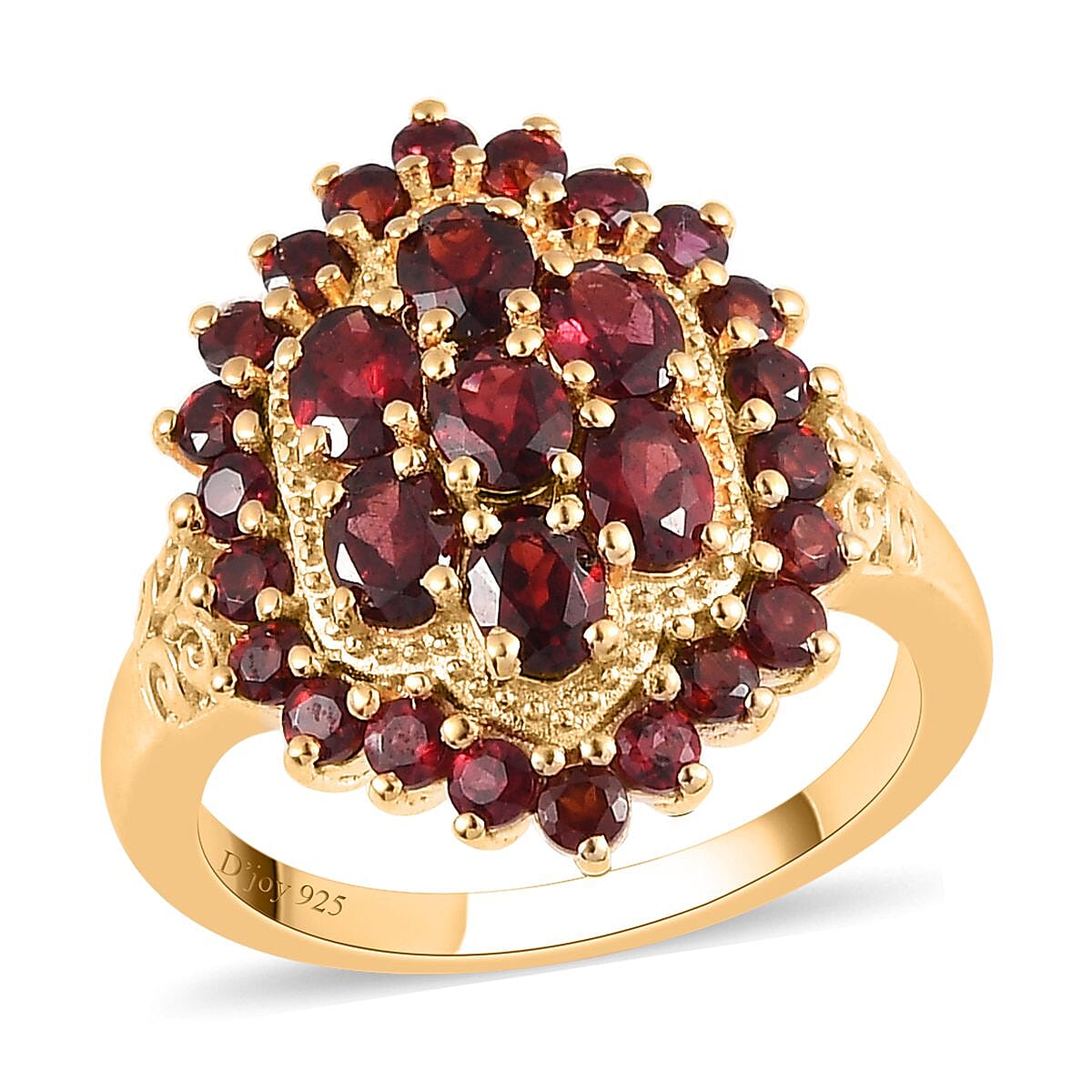 Buy Anthill Garnet Ring in Vermeil Yellow Gold Over Sterling Silver 2. ...