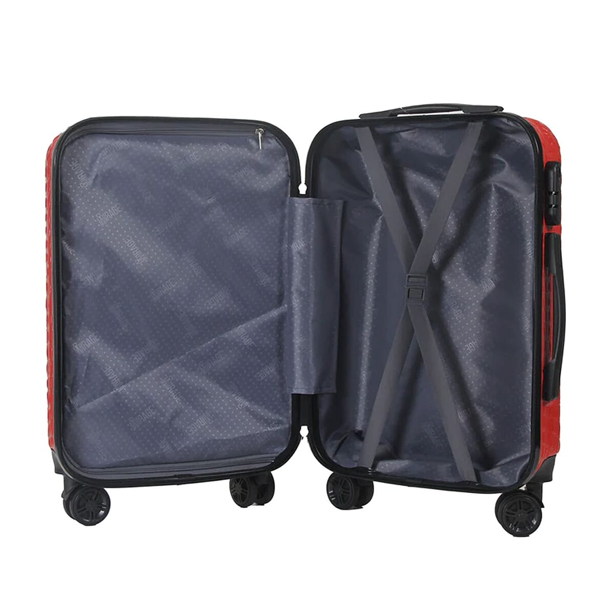 Buy Mirage- Eileen 3 Piece Black Crocodile Embossed Luggage Set with ...